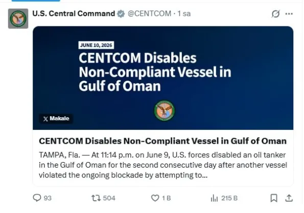 ABD Umman Körfezi’nde petrol tankerini vurdu - ABDPost.com Amerika'dan ...